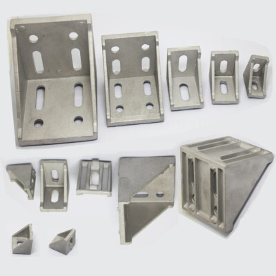 T Slot L Shape Aluminum Right Brace Corner Angle Bracket Profile 20/30 ...
