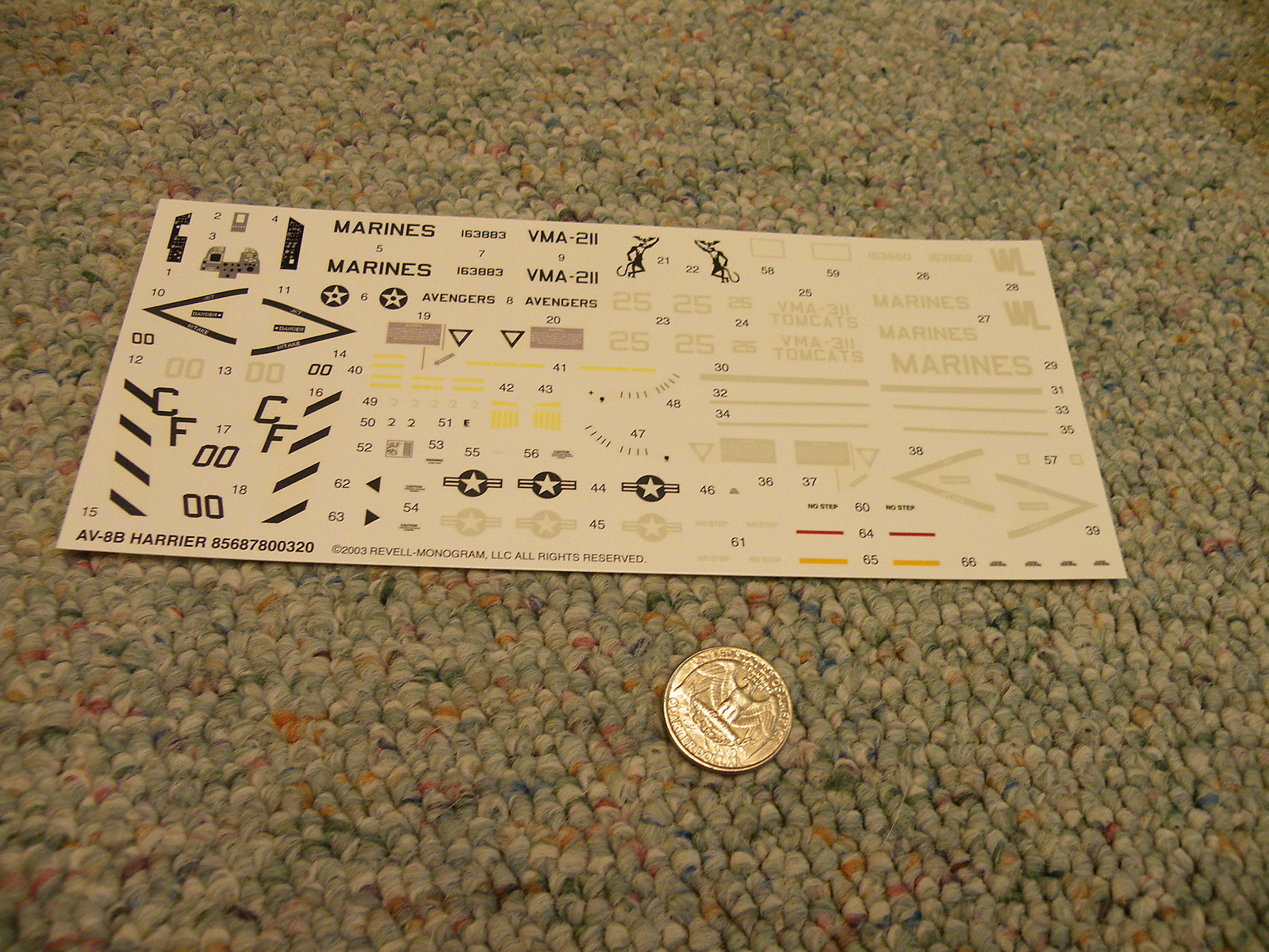 Revell Monogram decals 1/48 AV-8B Harrier L111 | eBay