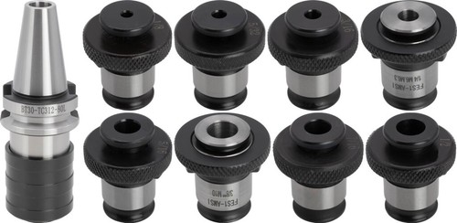 BT30 tap head,tapping chuck floating w. 8 positive drive TC312 adapters ...