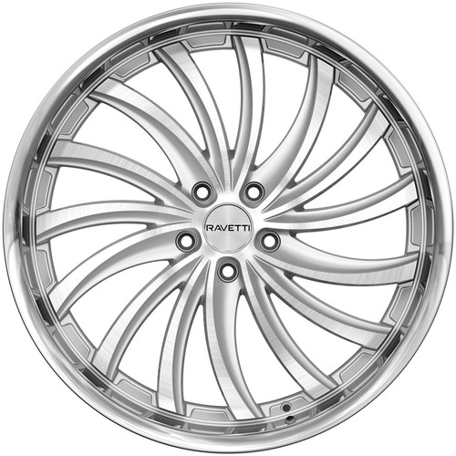 (Set of 4) Ravetti M15 20x8.5 5x112 +32mm Brushed/SSL Wheels Rims 20 ...
