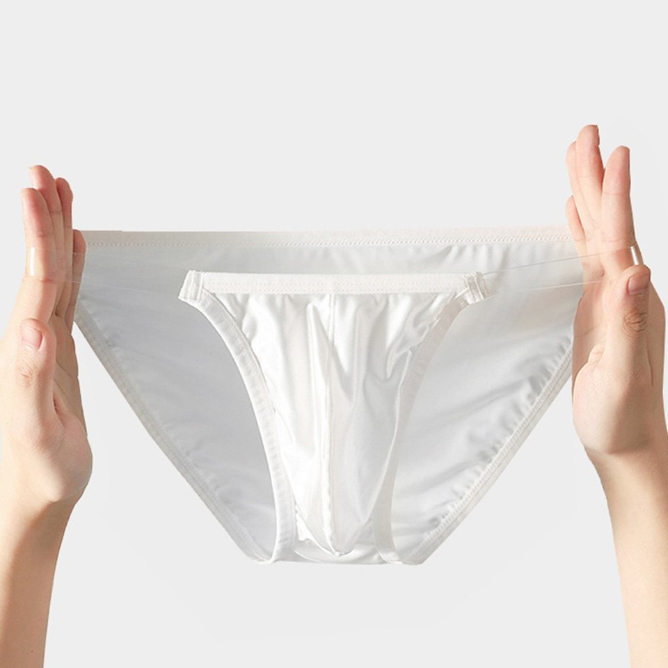 Sexy Mens Transparent Strap Pouch Brief Panties High Cut Soft Bikini ...