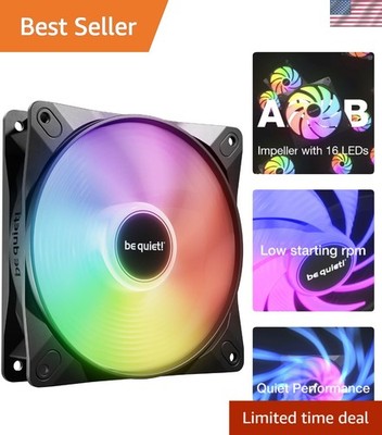 PC Case Fan 120mm PWM High-Speed ARGB Black Cooling Fan for Desktops ...