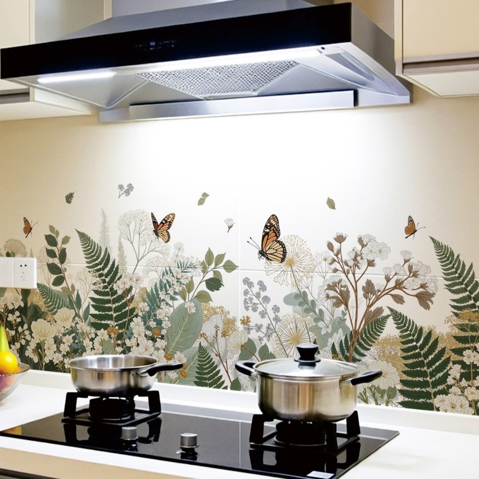 Colorful Wall Murals Floral Decor Easy Installation Kid-Friendly Wall ...