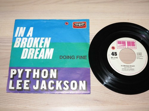 Python Lee Jackson 7" Single - In a Broken Dream / German Vogue Press ...