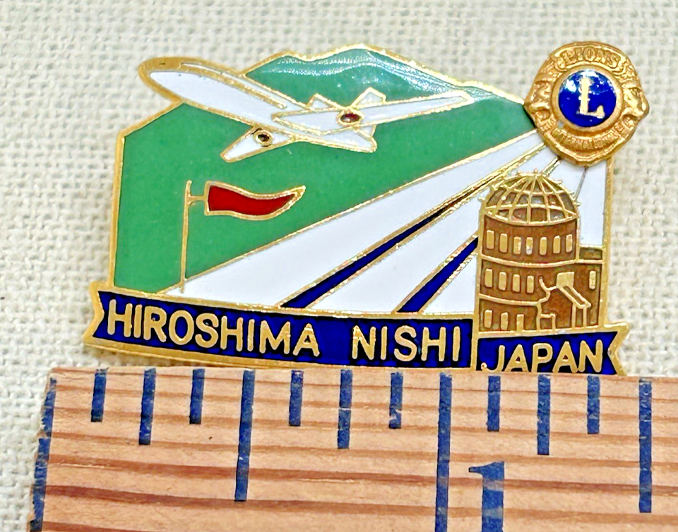Lions Club Hiroshima Nishi Japan Pin Lapel Brooch Military War ...