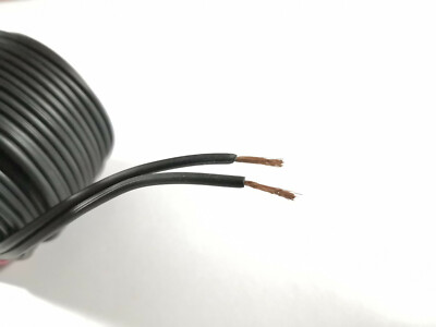 Lautsprecher Kabel schwarz Boxen Kfz Kabel 12V Led Leitung Meterware 2 ...