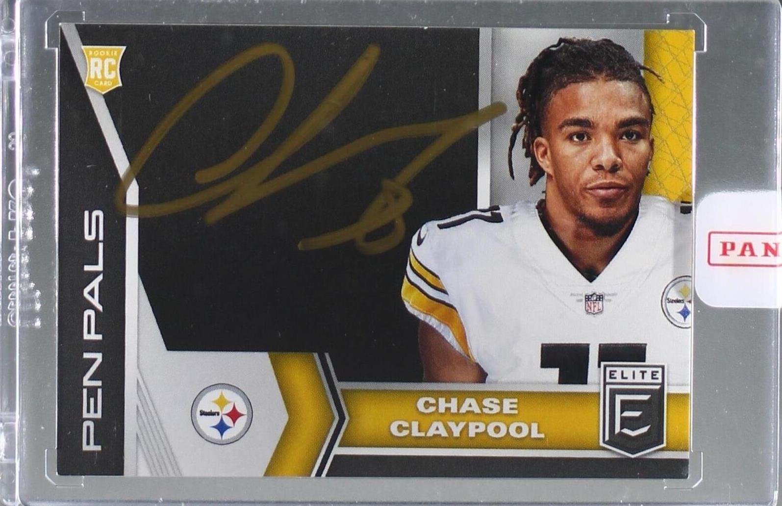 2020 Panini Donruss Elite - Pen Pals Chase Claypool #PP32 Black Gold ...