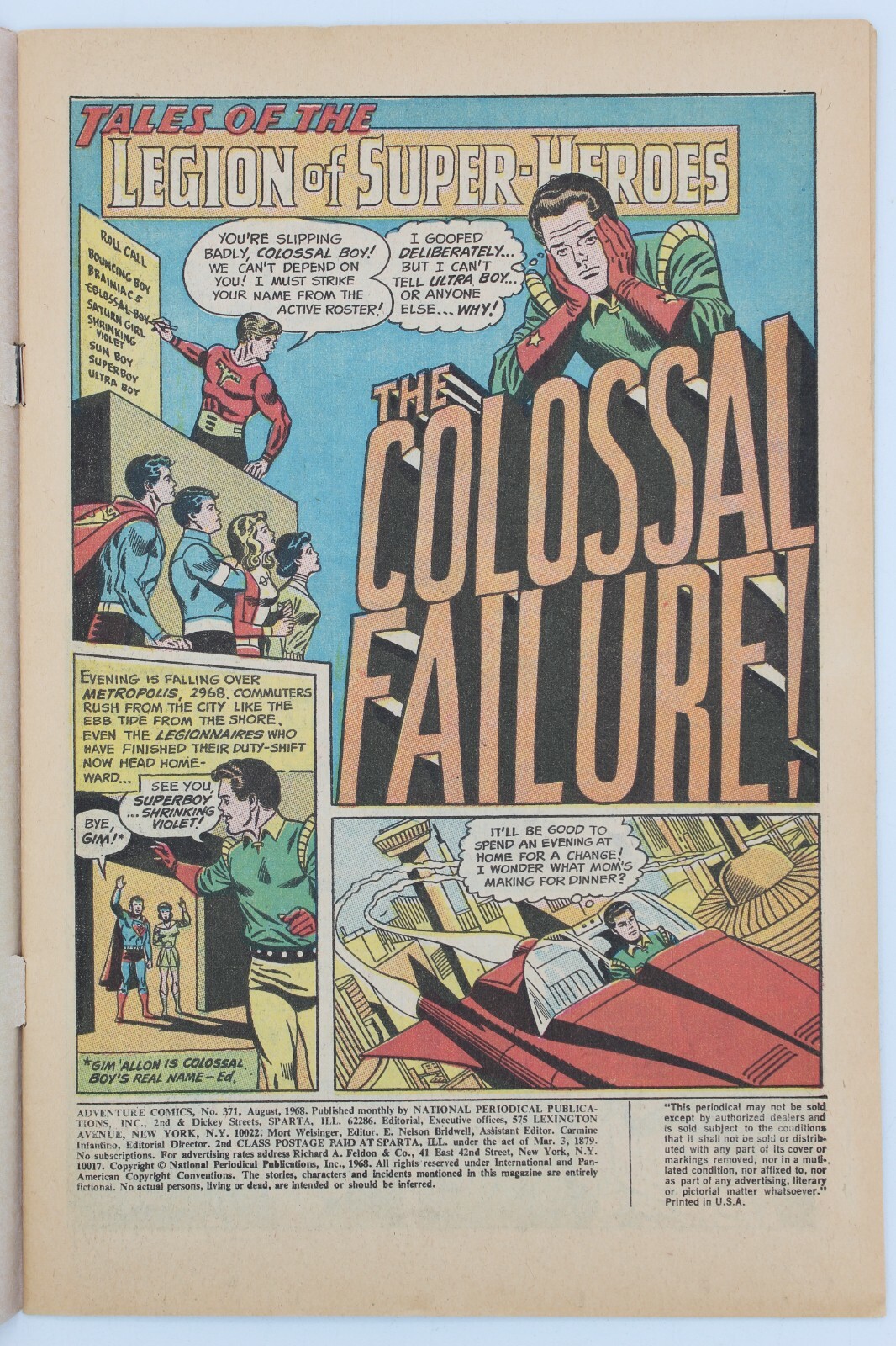 Adventure Comics 12 Cent No. 371 | eBay