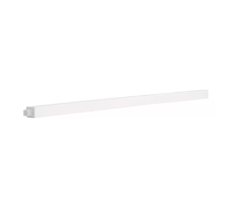 24 in. Towel Bar Rod Replacement Plastic White Rack, Spring Loaded End ...