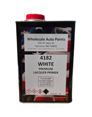 # 4182 High Build Premium White Acrylic Lacquer Primer Gallon | eBay