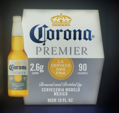 Corona Premier Beer Lighted Sign Indoor 24 X 24 Display Home Bar ...