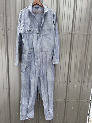 Vintage Blue Sears Tradewear Coveralls Size 46R Halloween Rail Road Mechanic | eBay