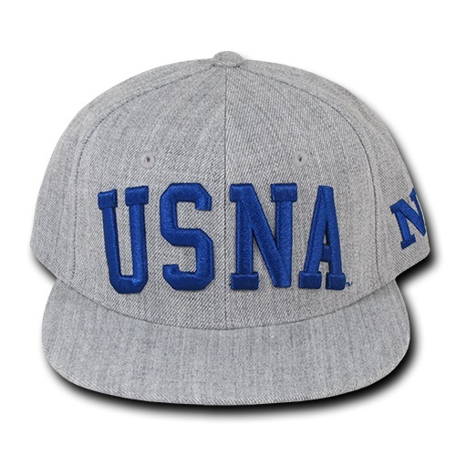 Gray United States Naval Academy USNA Midshipmen Flat Snapback Baseball ...