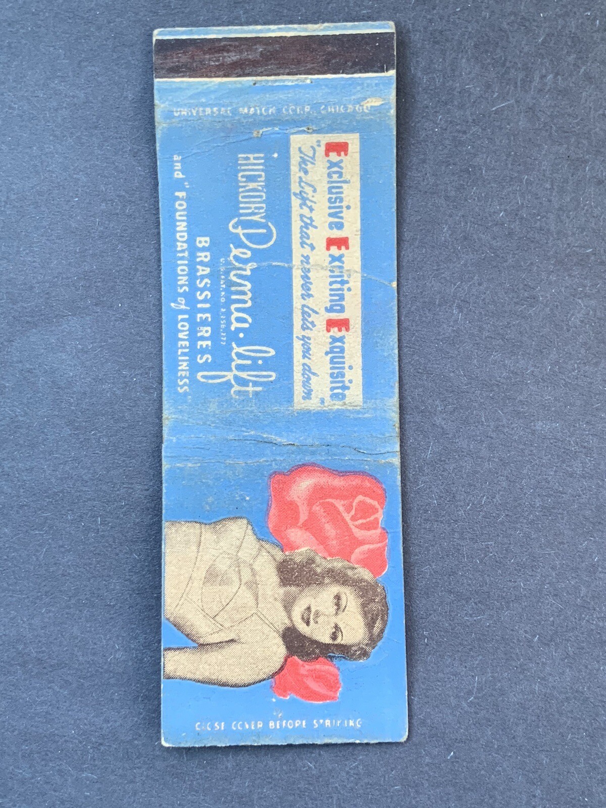 Vintage Matchbook: “Hickory Perma-Lift Bras” | eBay