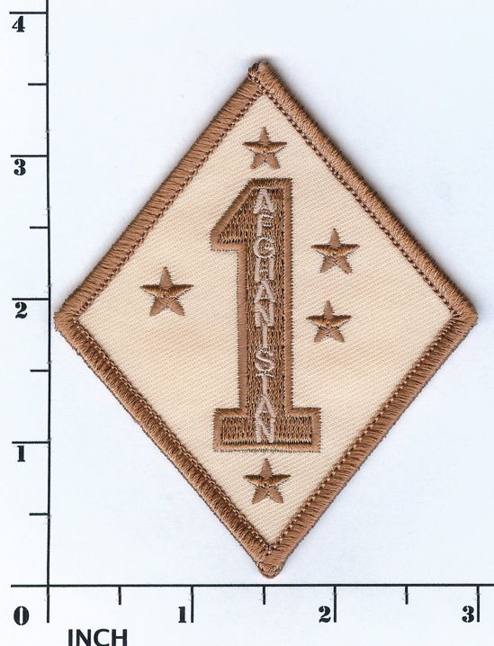 USMC 1st MarDiv AFGHANISTAN desert TAN patch 1st Marine Division ...
