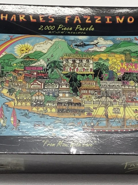 Charles Fazzino Glitter Jigsaw Puzzle From Maui With Love 2000 Pcs Ltd ...