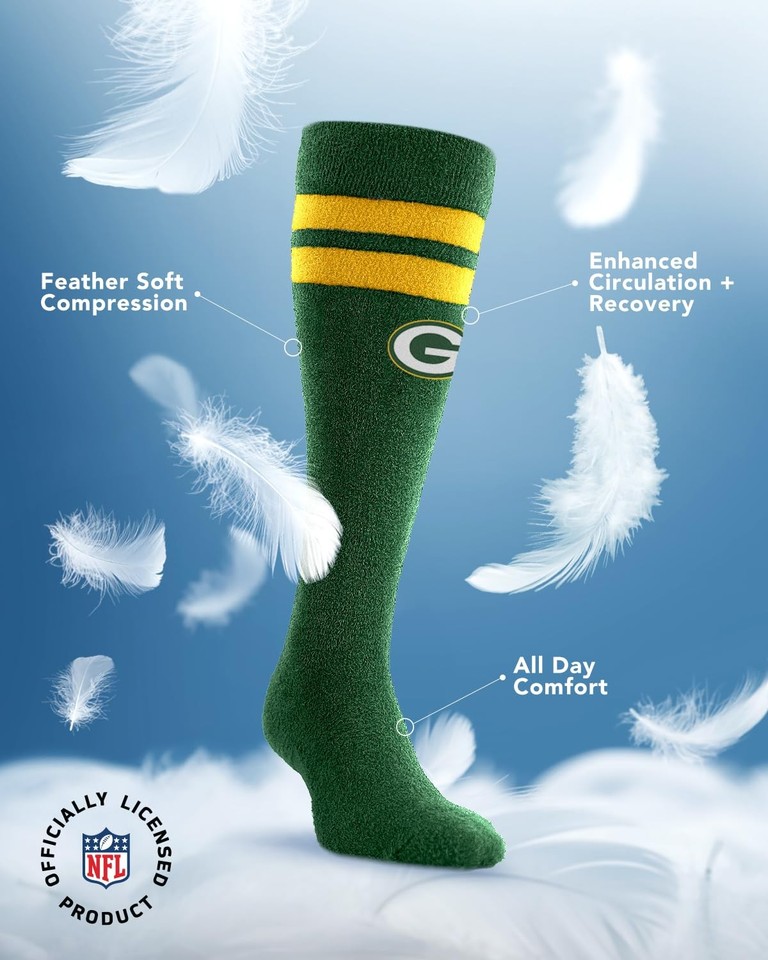 For Bare Feet NFL GREEN BAY PACKERS Cozy Feather Large, Team Color | eBay