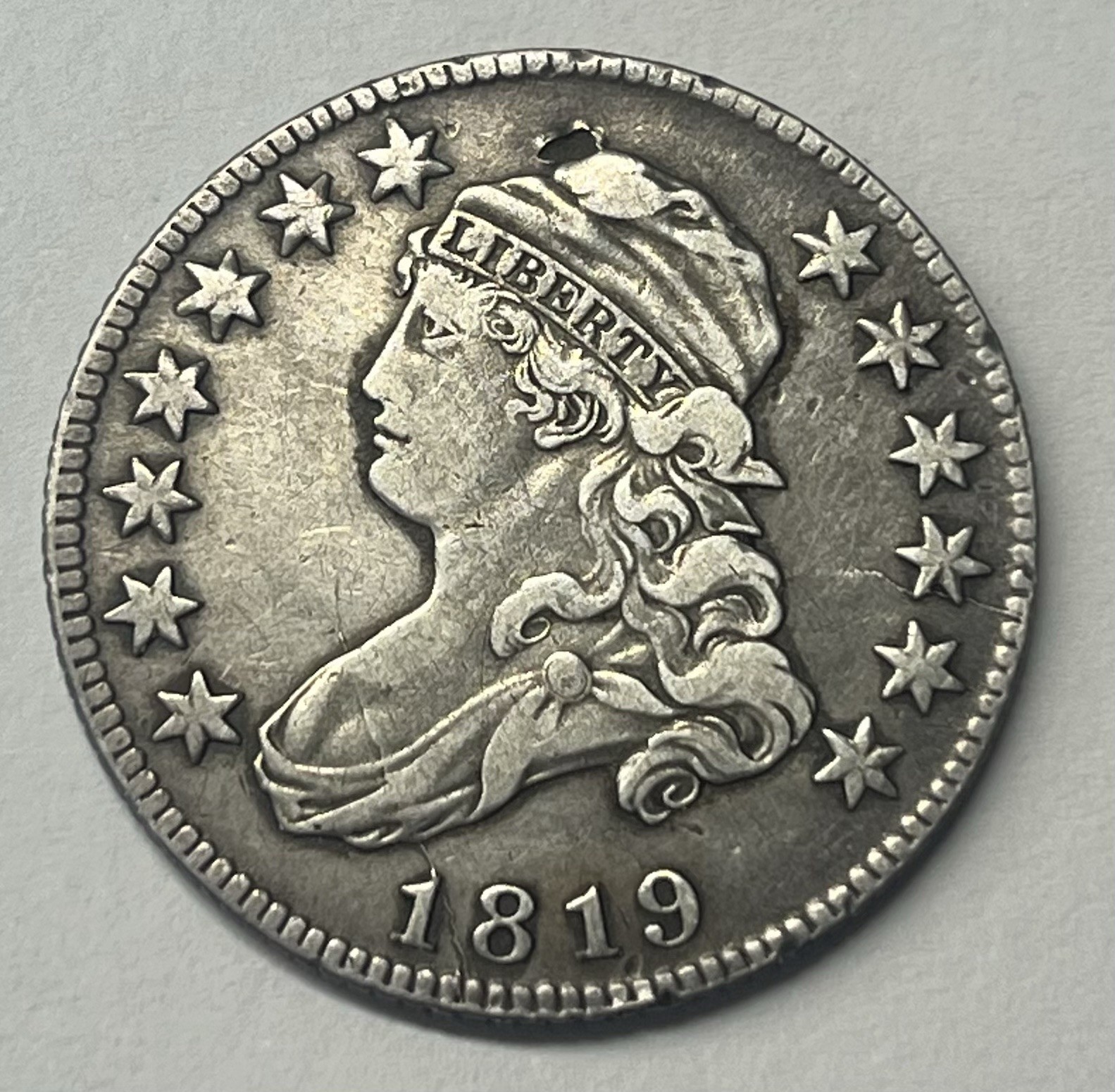 1819 Capped Bust Quarter, Scarce Early Collector Type Coin Rev Small ...