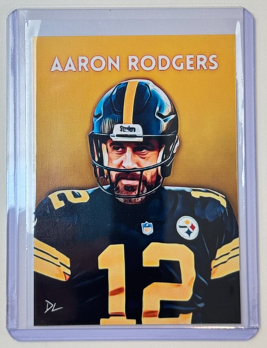 Aaron Rodgers Limited Artist Signed "Pittsburgh Steelers" Trading Card ...