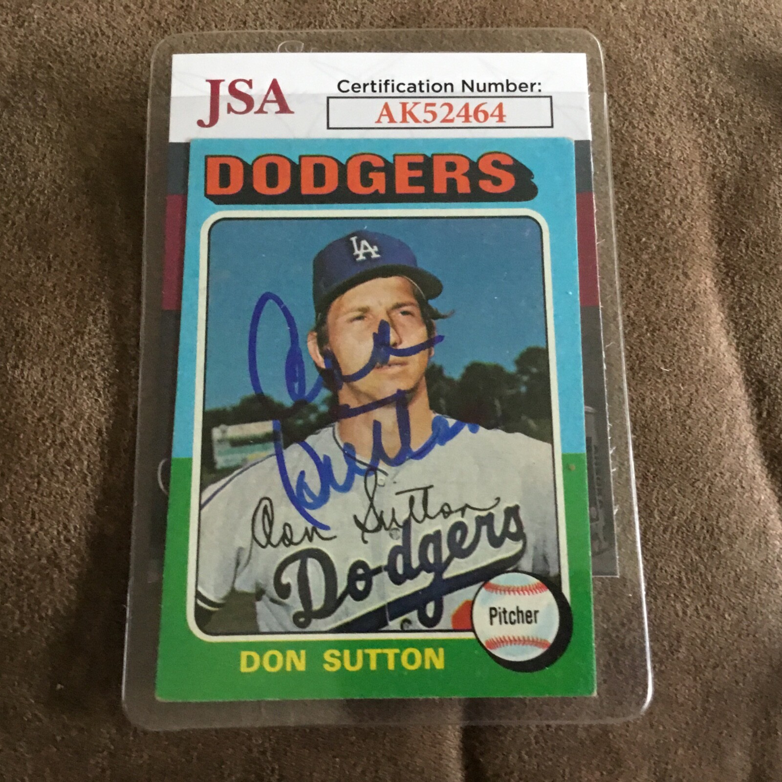 Autographed 1975 Topps Don Sutton. DEC. HOF. JSA STICKER & CERT | eBay
