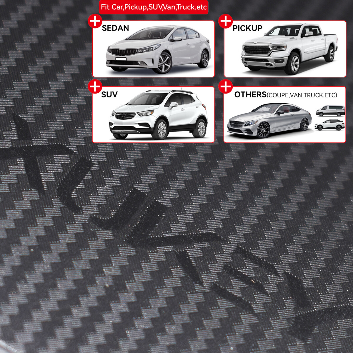 Racing Sport Universal CARBON FIBER Mud Flaps Splash Guards Car Fender ...