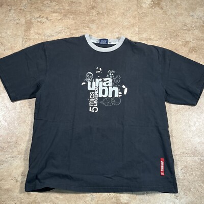 Vintage 90s The Source Clothing Company 5 Mics Urban Legends Hip Hop T ...