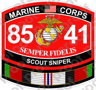 STICKER USMC UNIT 8541 Scout Sniper Afghanistan ooo Lisc No 20187 | eBay