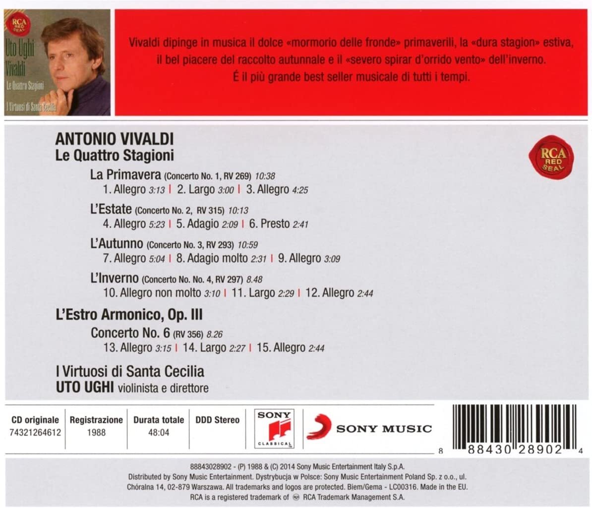 Ughi,Uto Vivaldi: The Four Seasons (CD) (US IMPORT) 888430289024 | eBay