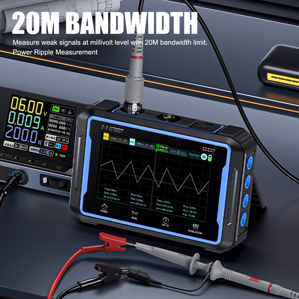 Dual Channel Flat Panel Oscilloscope 4.5 Digit Multimeter Signal ...
