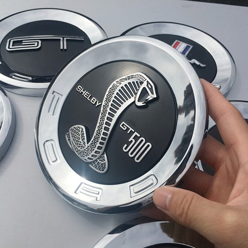 Chrome Black Decklid Emblem 5.9'' Round Trunk Badge For Mustang SHELBY ...