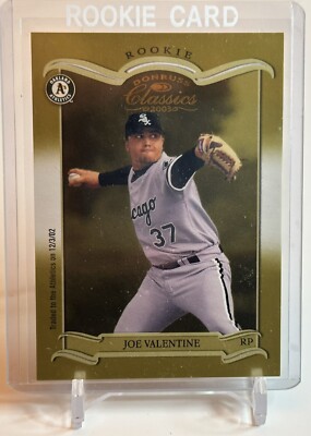 2003 Donruss Classics Joe Valentine Baseball Rookie RC Card 161 #/1500 ...