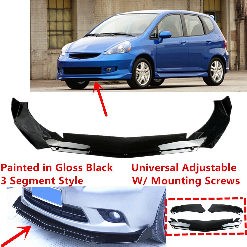 Add-on Universal For 2007-2008 Honda Fit Front Bumper Lip Splitter ...