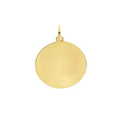 NEW 14k YELLOW GOLD LARGE ROUND DISC CIRCLE ENGRAVABLE CHARM PENDANT | eBay