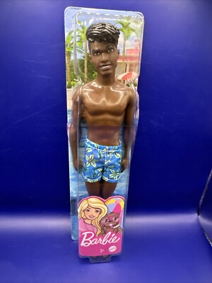 Barbie Ken Fashionista African American Beach 12" Muscular Doll Mattel ...