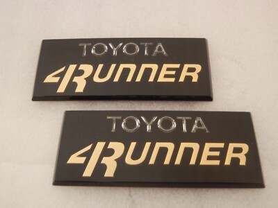 84-89 Toyota 4Runner Pillar Cab Emblem Gold Badge Side Badge 4WD SR5 ...