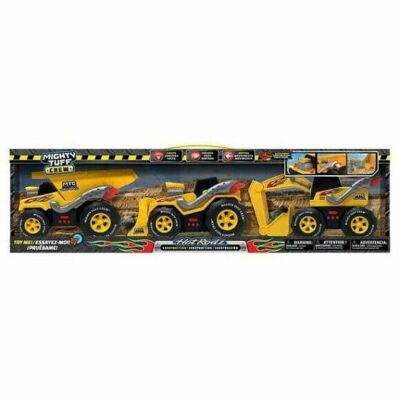 MIGHTY TUFF CREW HOT RODZ CONSTRUCTION VEHICLES, 3 PACK, YELLOW/BLACK ...