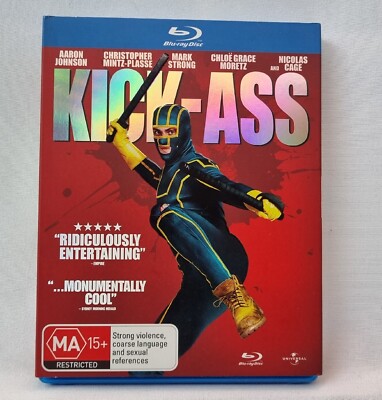 Kick-Ass (Blu-ray, 2010) Nicholas Cage Chloe Grace Moretz Superhero ...