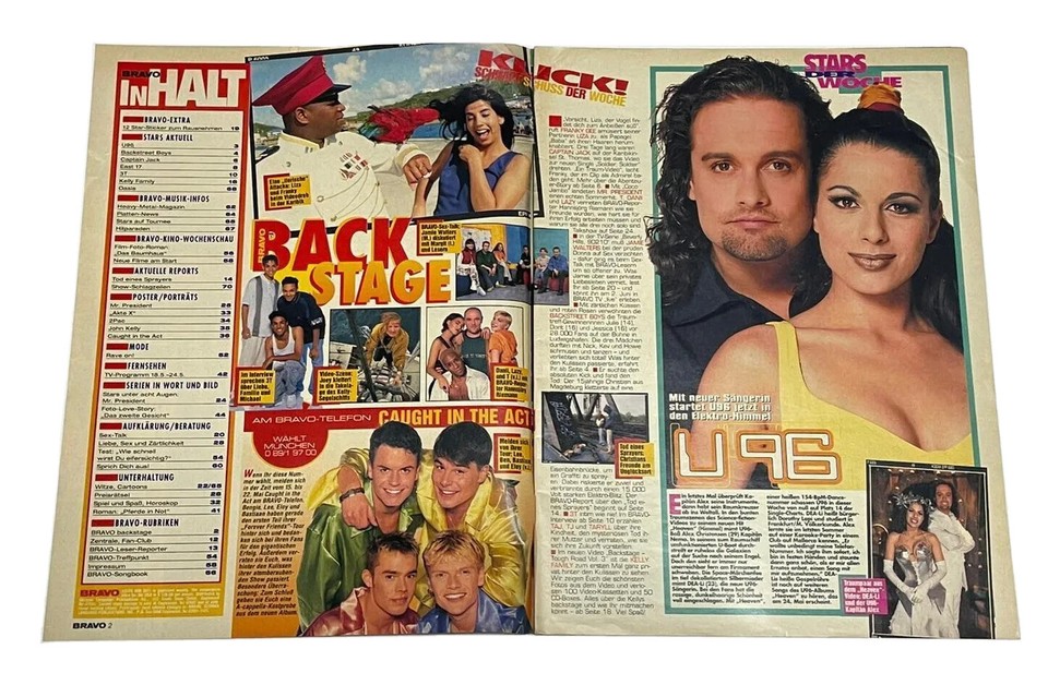 Vintage Bravo German Music Magazine MAY 1996,U96,Oasis,Captain Jack,3T ...