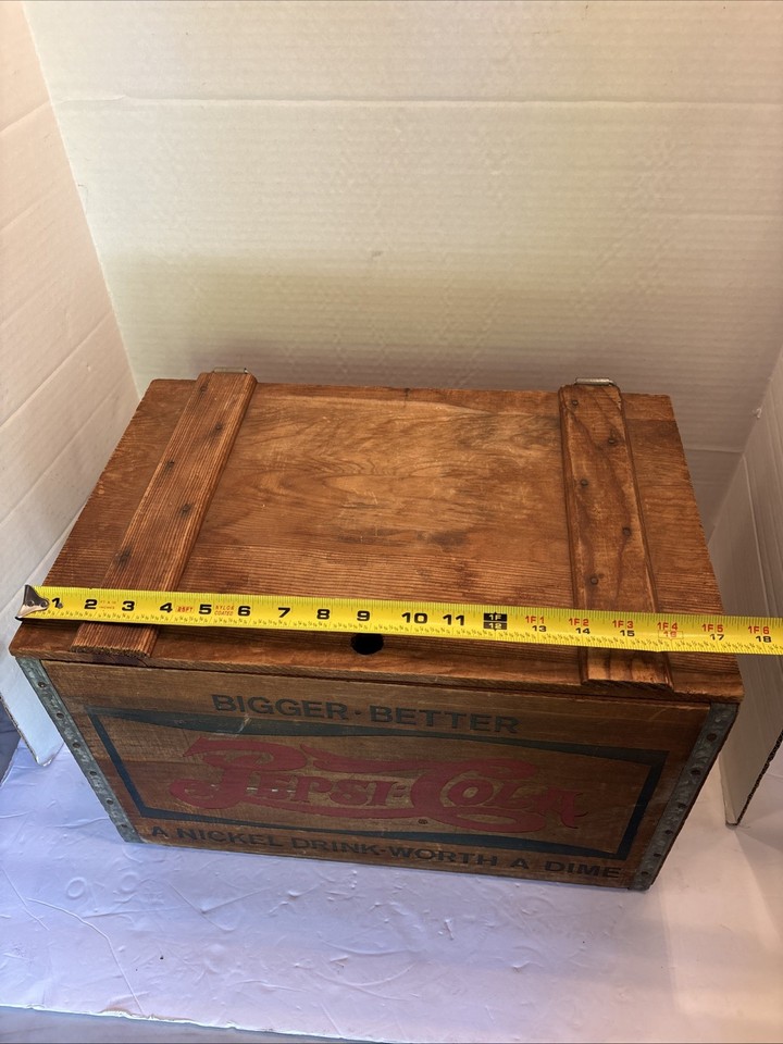 Vintage Pepsi Wooden Soda Advertising Crate Bottle Carrier | eBay
