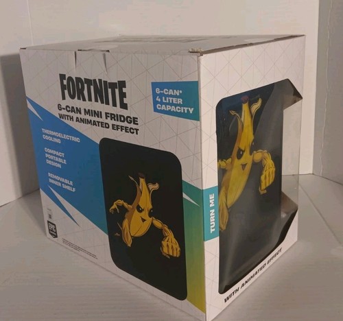 Fortnite Peely 6-Can Mini Fridge Animation Feature New L@@k!!! | eBay