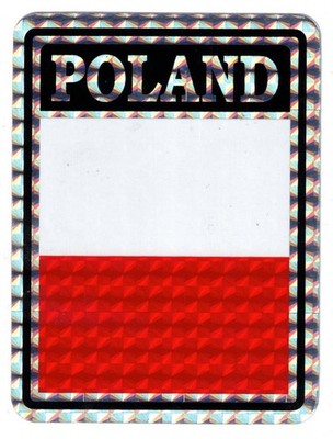 Pack Of 50 Poland Plain Country Flag Reflective Decal Bumper Sticker DC ...
