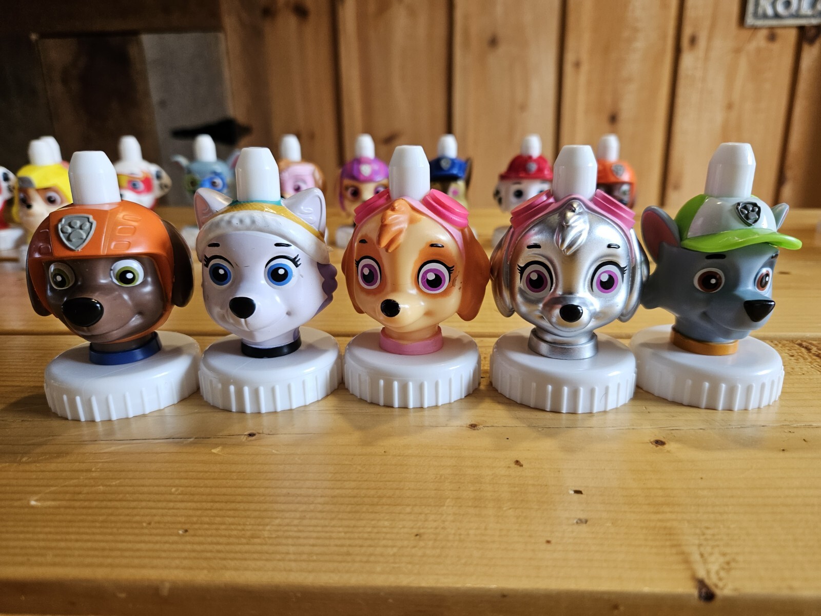 Good2Grow Juice Bottle Toppers Lot 26 Paw Patrol Curious George Olaf ...