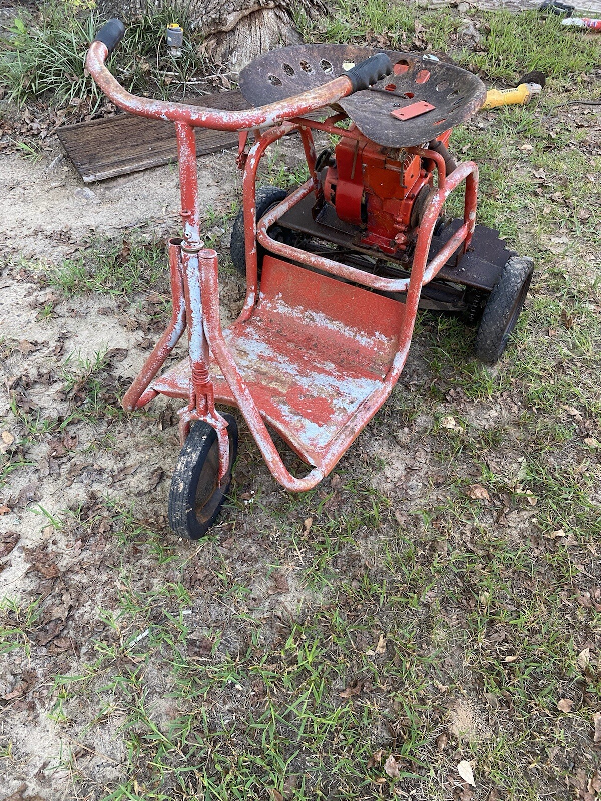 vintage antique mower Reel Mower Brewer Cycle Trike 3 Wheel Mower ...