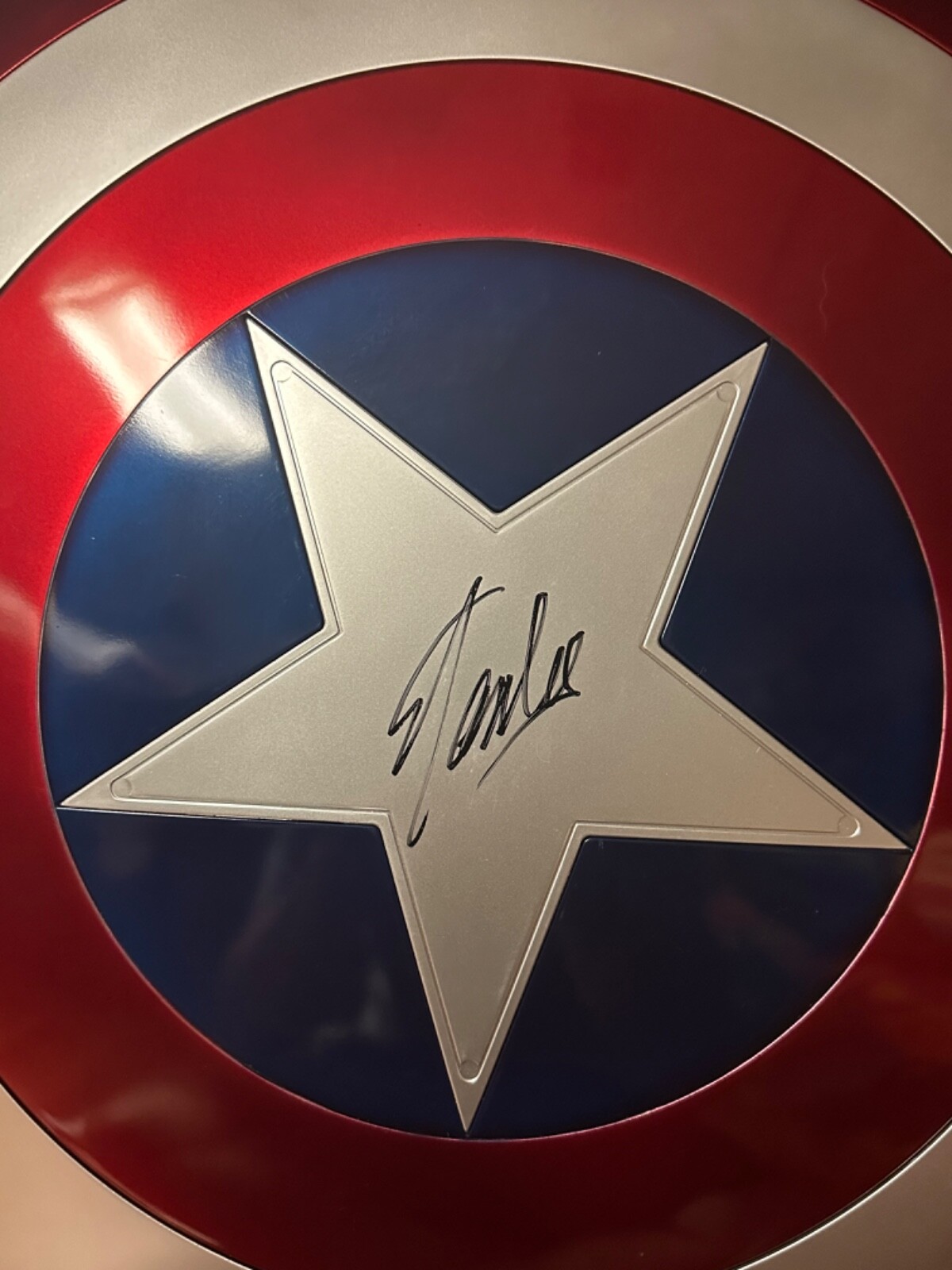 STAN LEE Signed Autographed Captain American Shield Marvel Legends ...