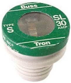 Bussmann SL-30PK4 30 Amp Time Delay Loaded Link Rejection Base Plug ...