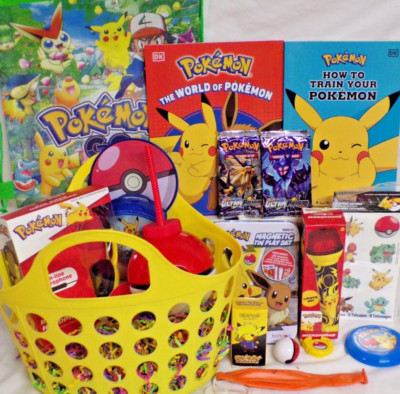 NEW POKEMON TOY GIFT BASKET EASTER TOYS PLAY SET BOOK HEADPHONES MIC ...