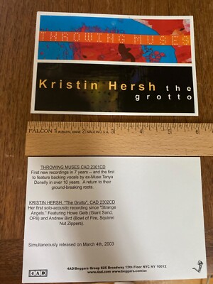 KRISTIN HERSH THROWING MUSES the grotto 4AD RARE PROMO STICKER LP/CD | eBay