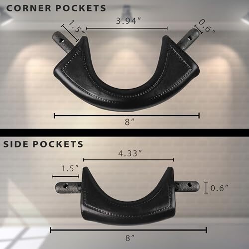 Pool Table Pockets,Leatherette Billiard Pockets Set of Black-Brick | eBay