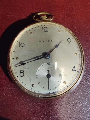 Pierce Rare Pocket Watch Vintage 7 J 10K GOLD FILLED | eBay