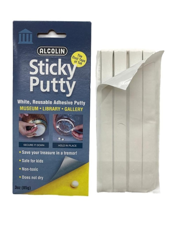 3oz Pliable Museum Sticky Putty - Reusable Adhesive for Collectibles ...